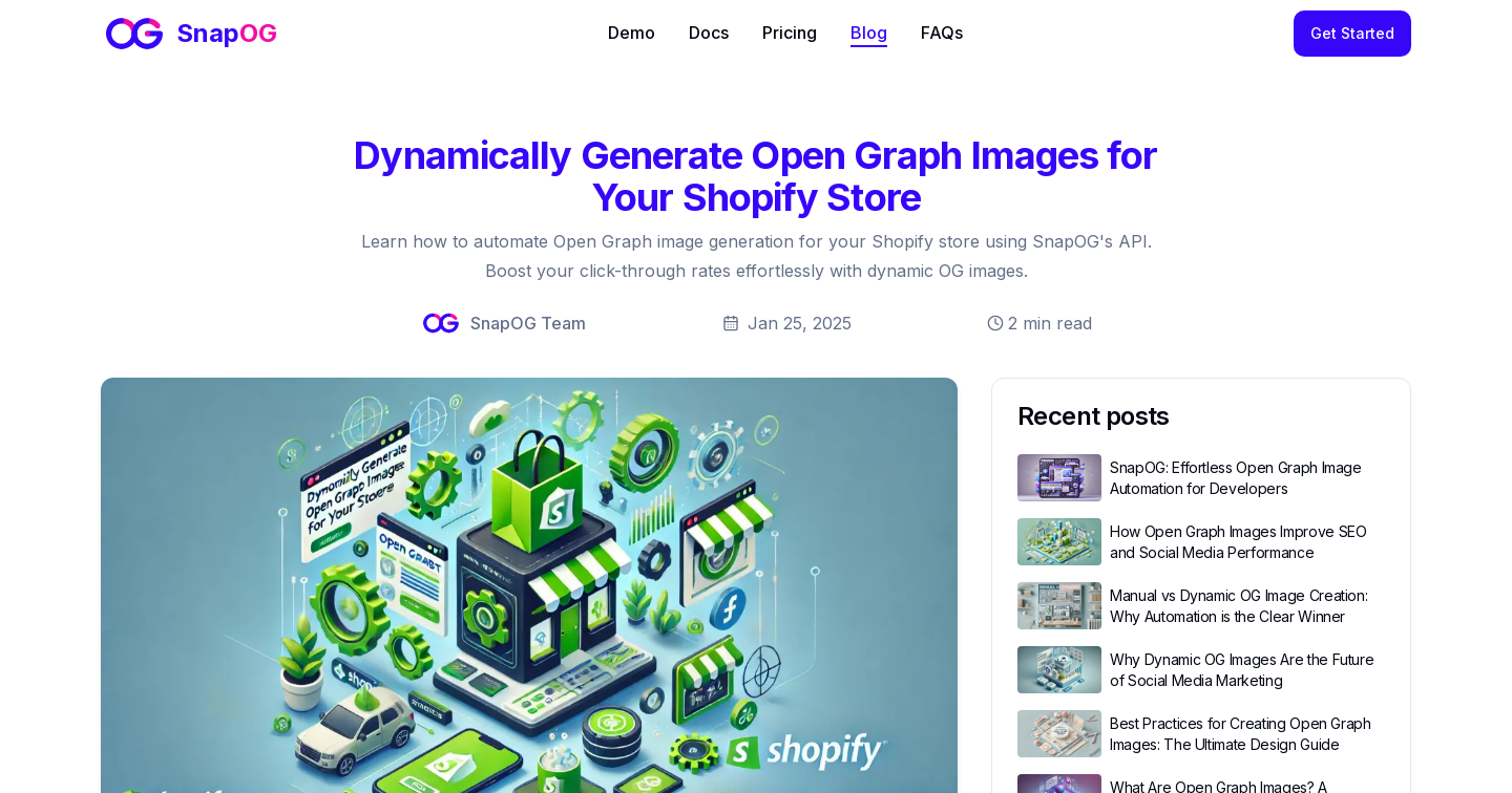 Dynamically Generate Open Graph Images for Your Shopify Store | SnapOG