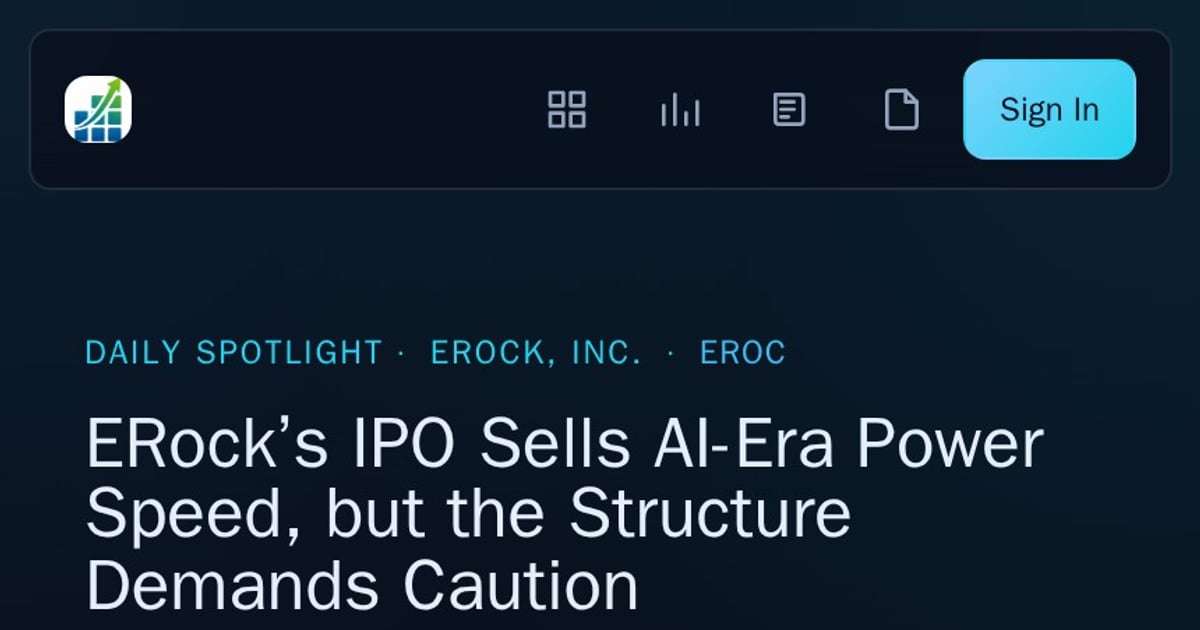 ERock’s IPO Sells AI-Era Power Speed, but the Structure Demands Caution ...